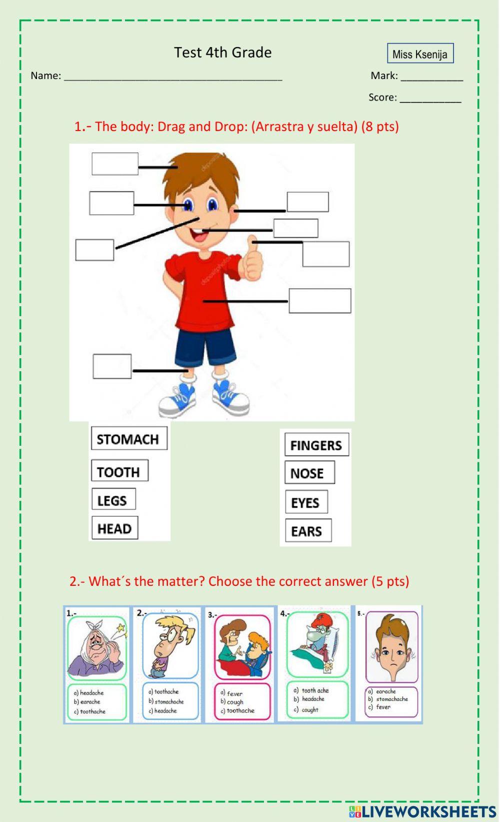 Test 4 Grade worksheet | Live Worksheets