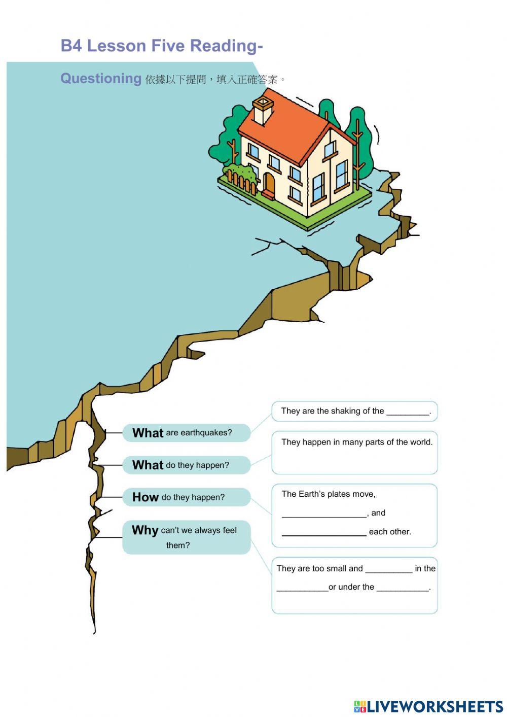 Scjh b4 l5 閱讀學習單 worksheet | Live Worksheets