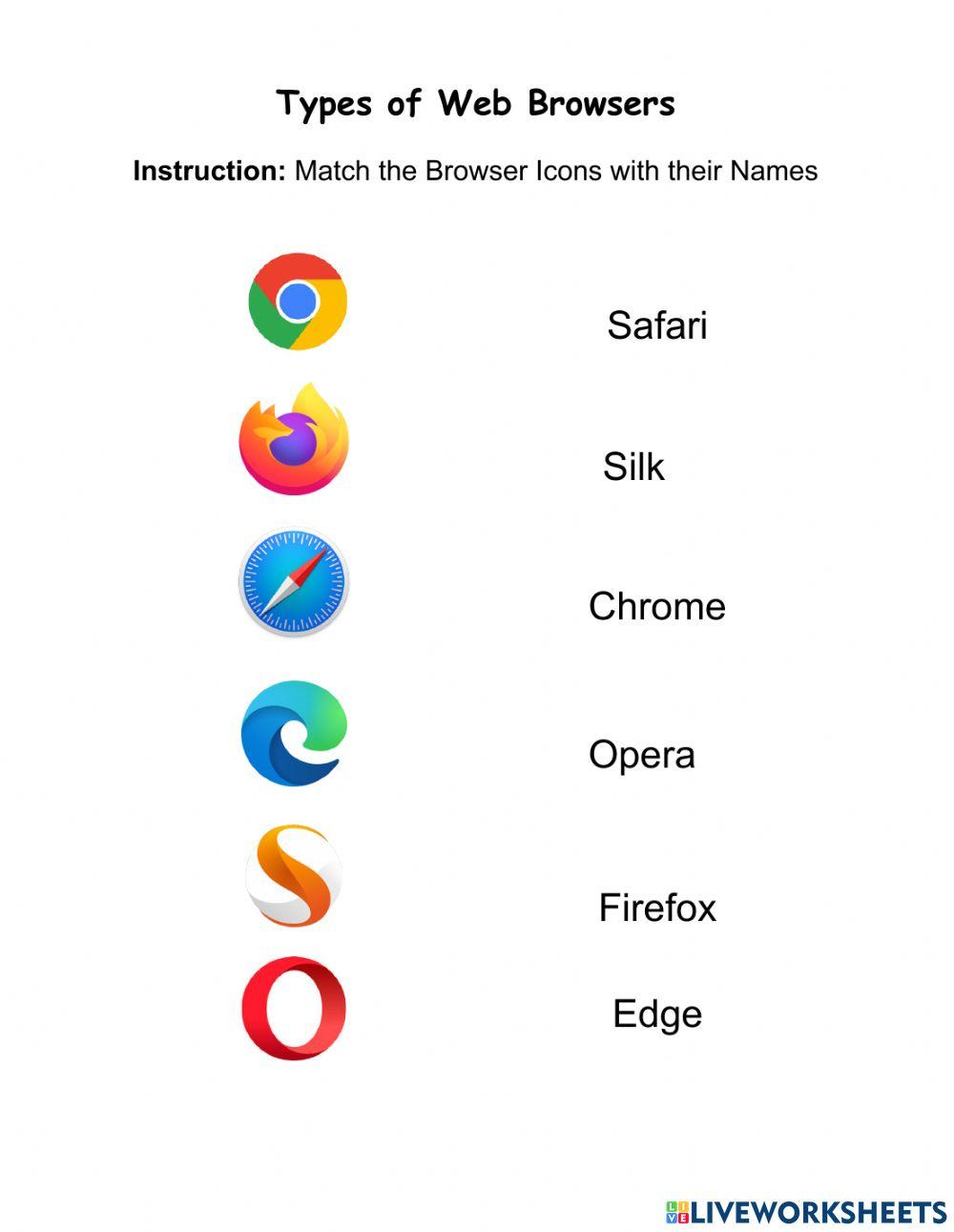 Internet Browsers Interactive Worksheet Live Worksheets, 40% OFF