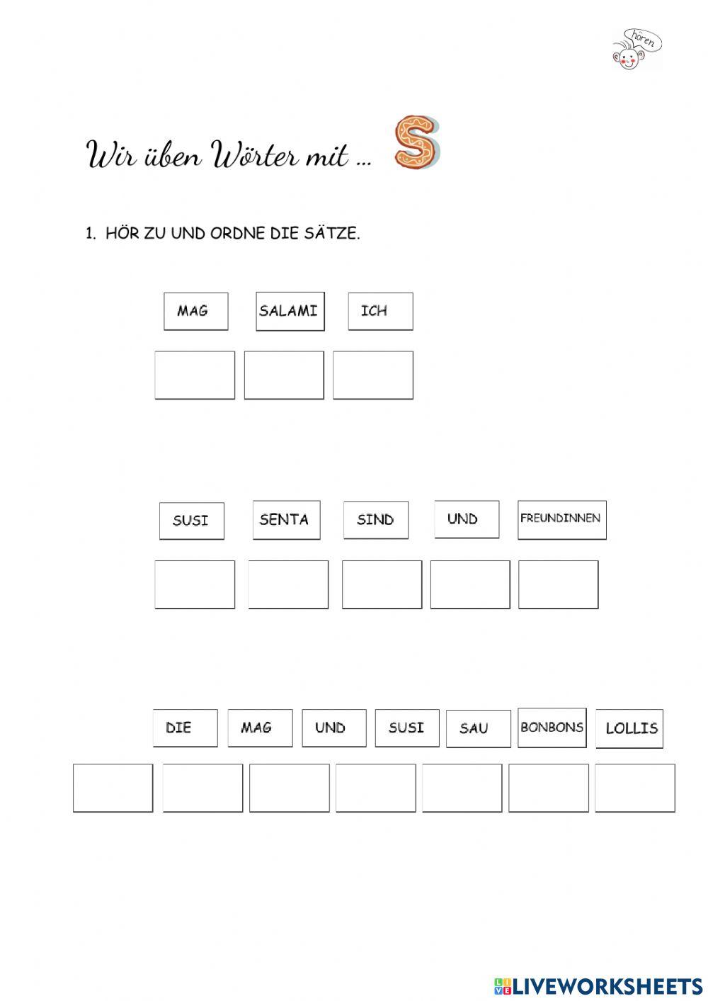 S | Free Interactive Worksheets | 1051798