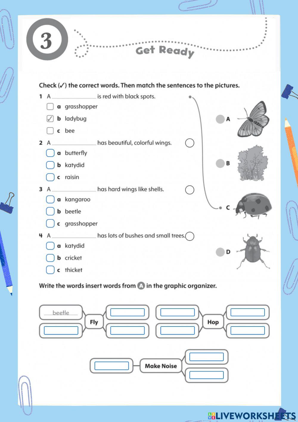Lang1 worksheet for 3 | Live Worksheets