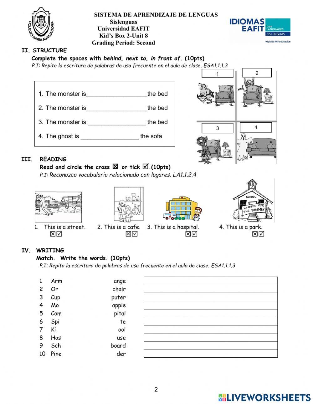 1051831 | Kid's box 2 unit 8 | Maria Isabel Sepulveda