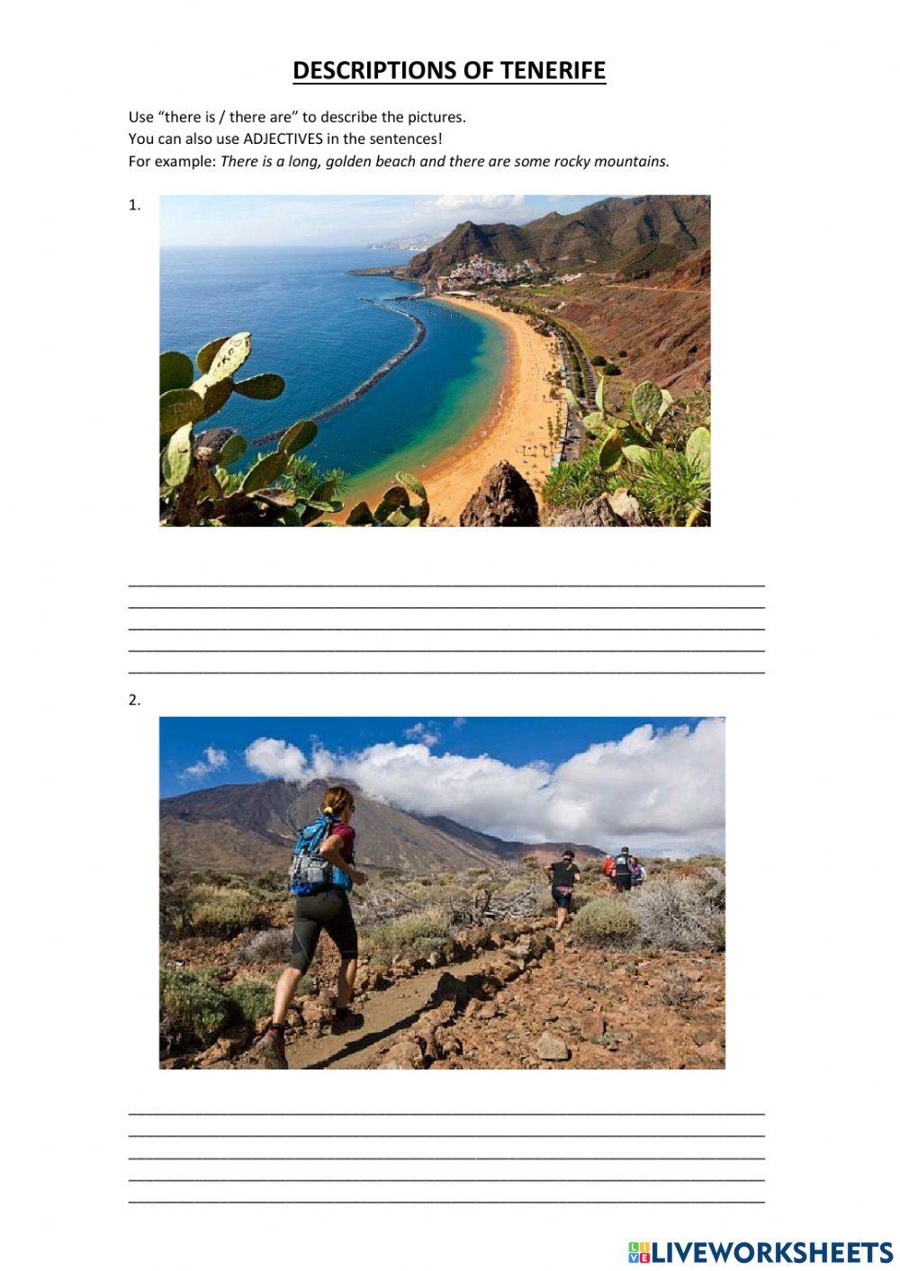 Tenerife Descri… | Free Interactive Worksheets | 5041733
