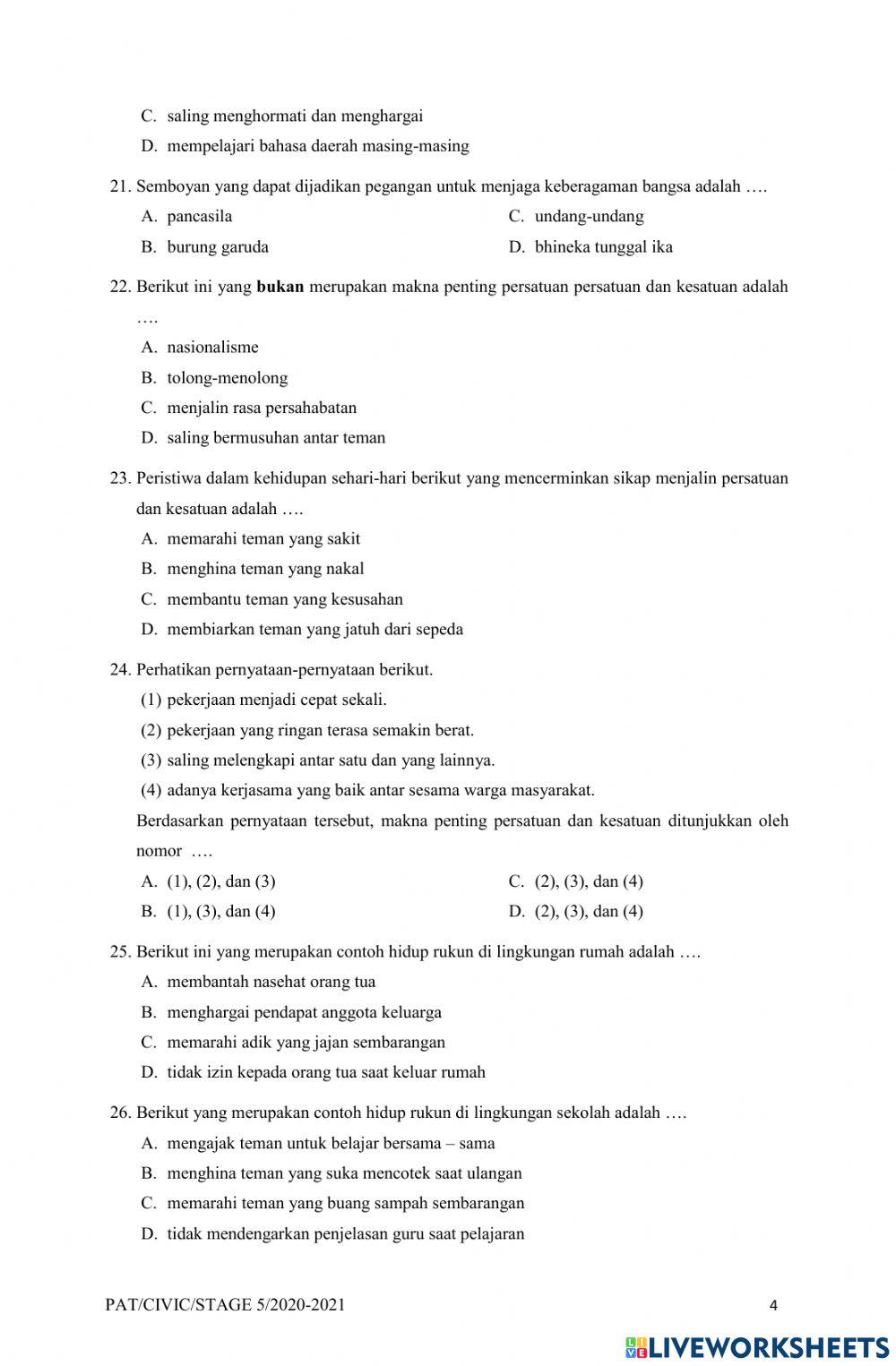 Pat civic | Free Interactive Worksheets | 1051975