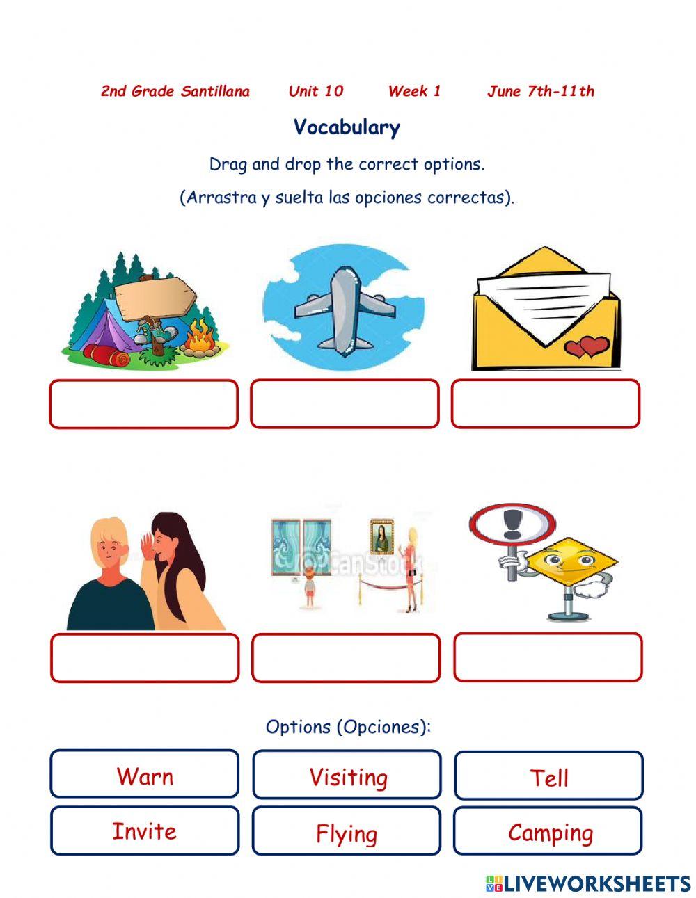 Vocabulario online exercise for 2° Grado | Live Worksheets