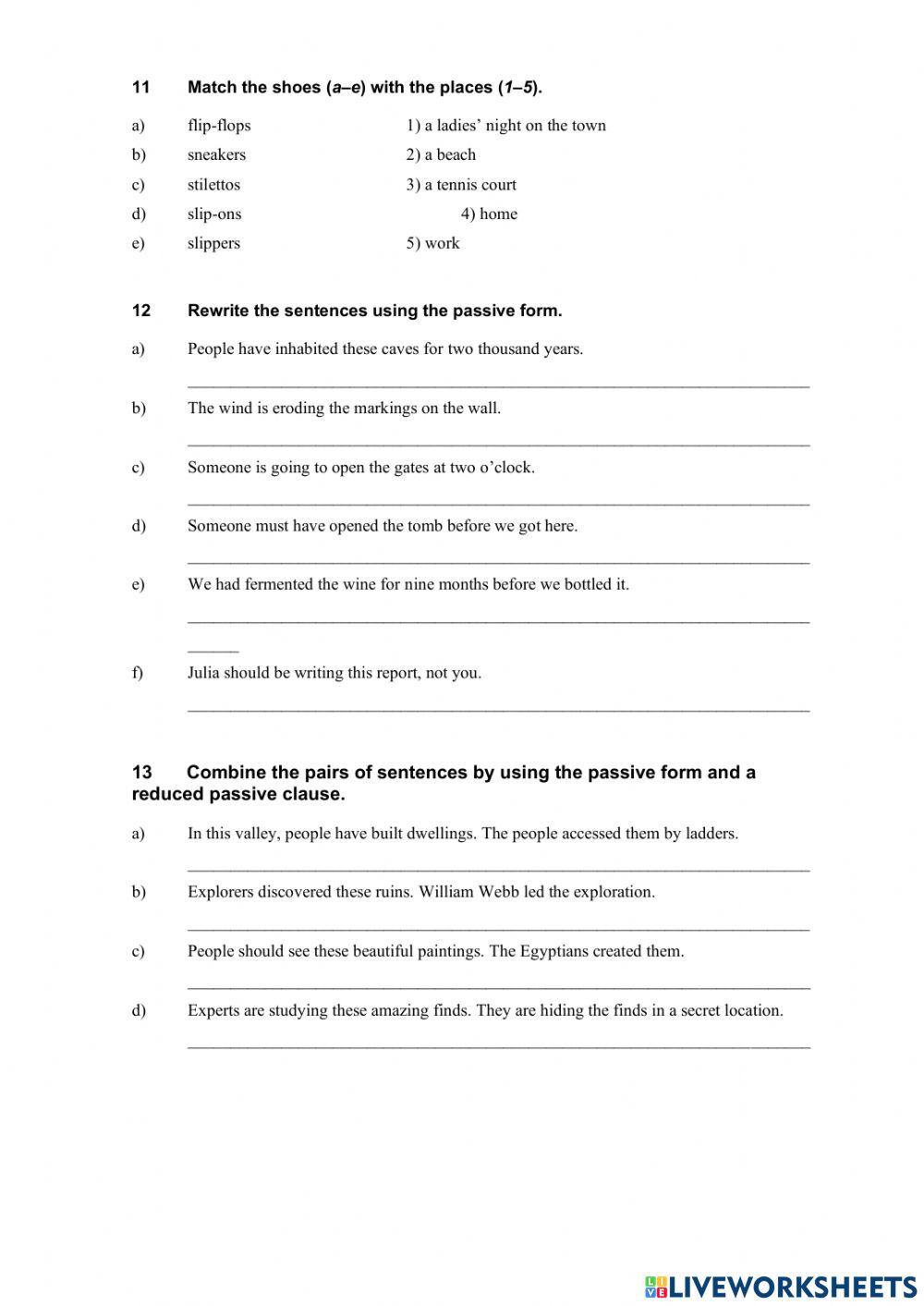 AIOE Advanced worksheet | Live Worksheets