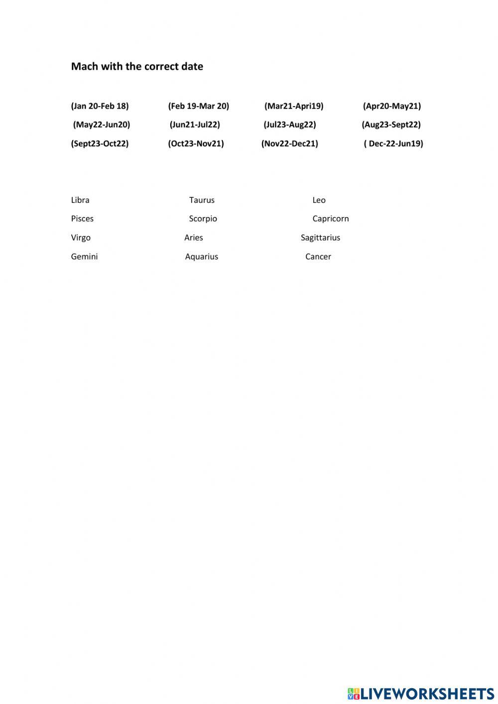 First year exam interactive worksheet | Live Worksheets