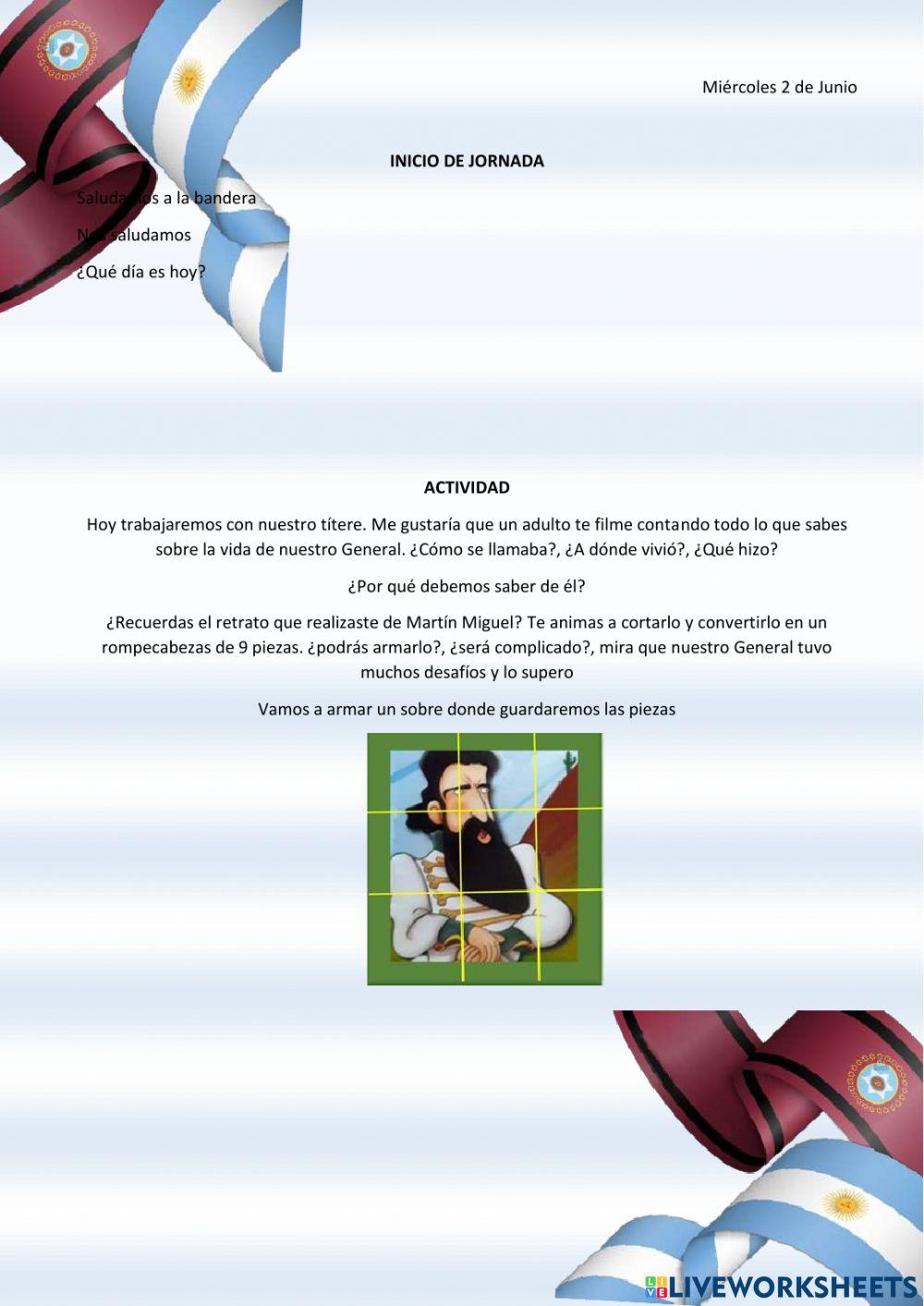 Güemes interactive exercise for Inicial | Live Worksheets