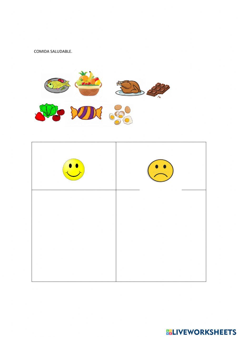COMIDA SALUDABLE 1054491 | marifuen | Live Worksheets