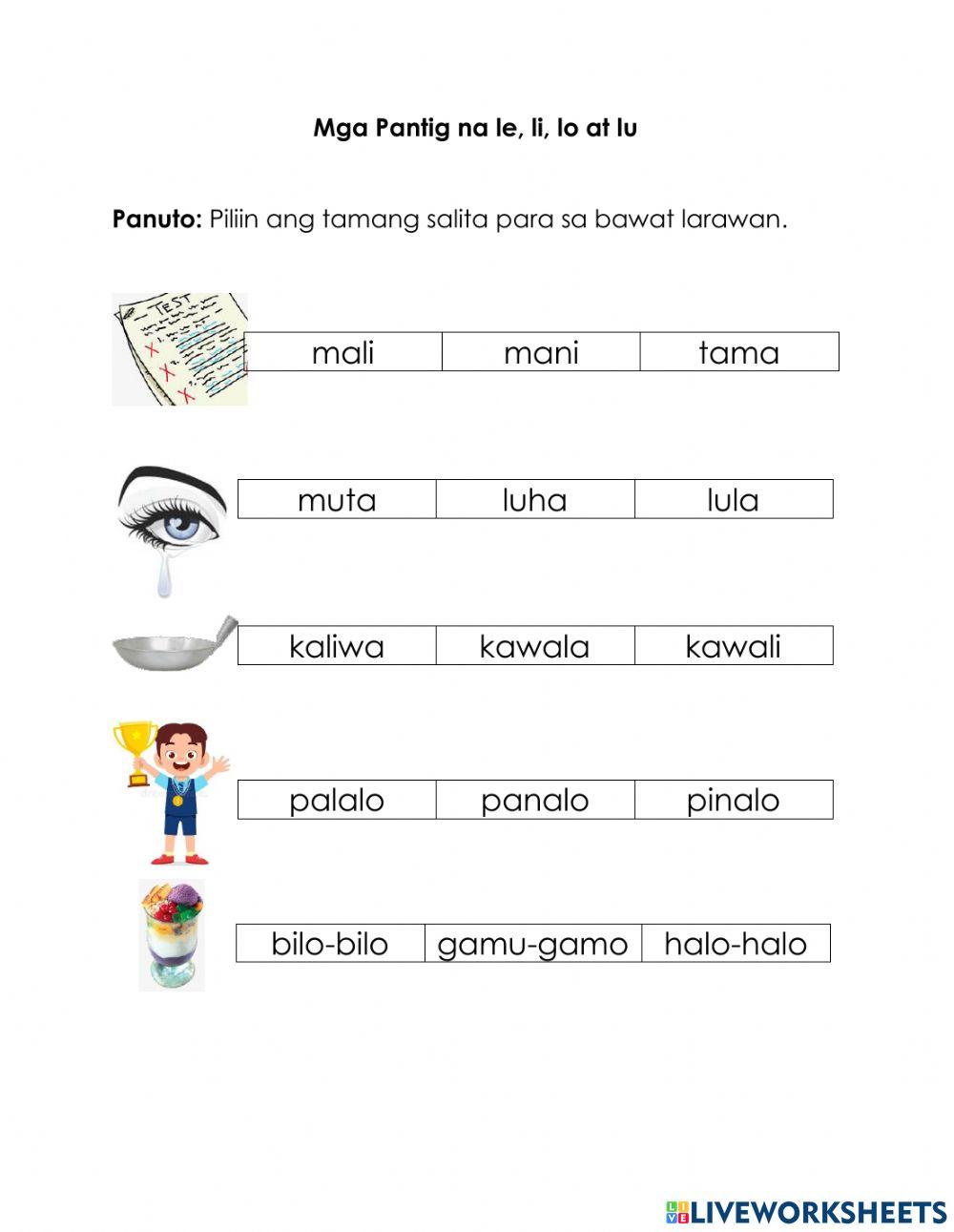 Titik G- Pantig Worksheet Live Worksheets, 49% OFF