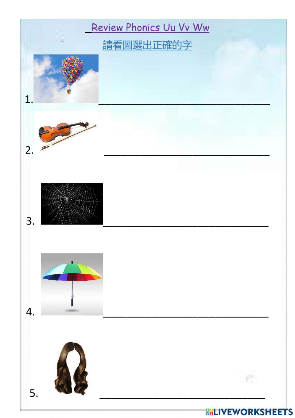 Look and Choose interactive worksheet for Grade 1 | Live Worksheets
