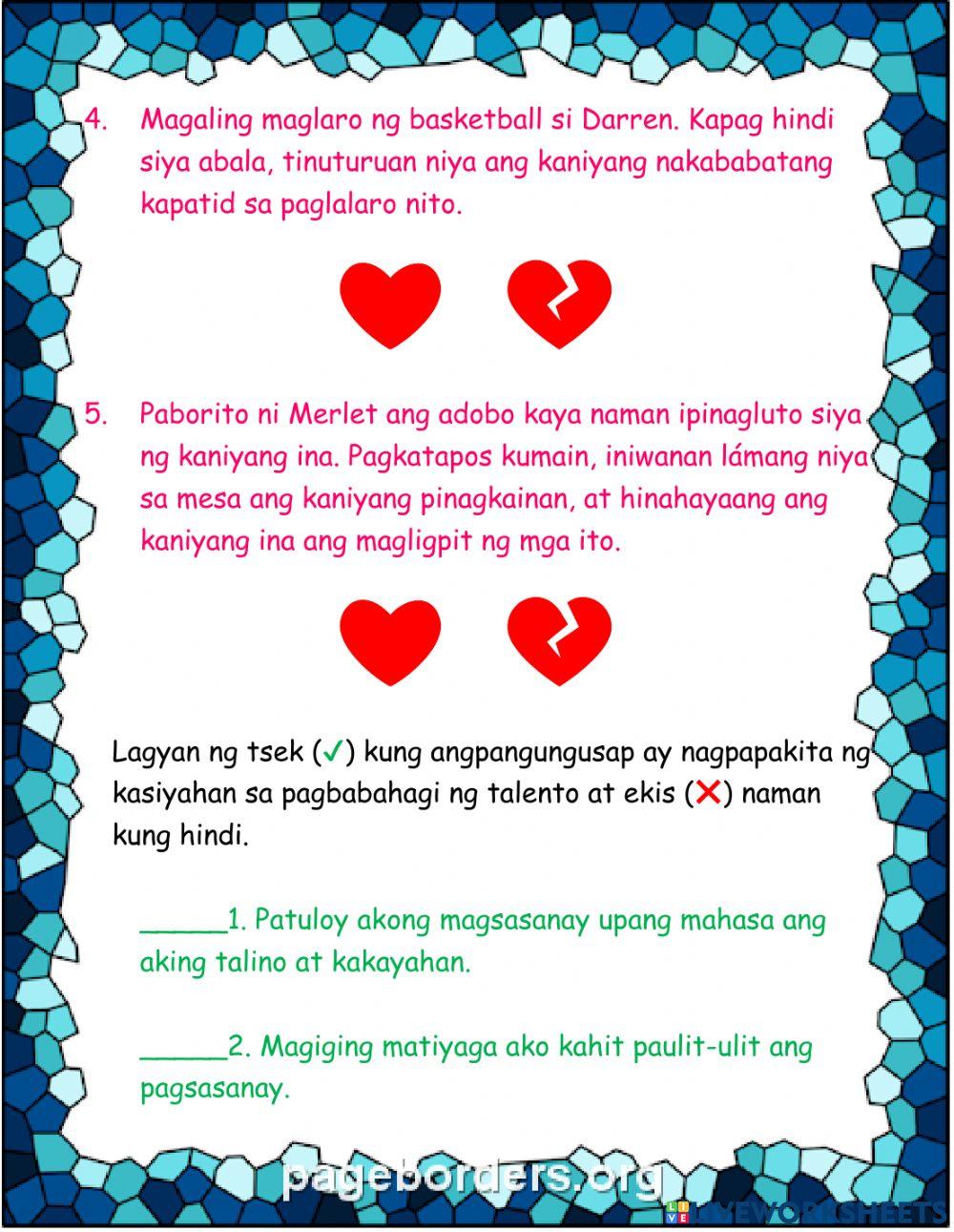 EsP 4th Quarter Week 4-8 online exercise for | Live Worksheets