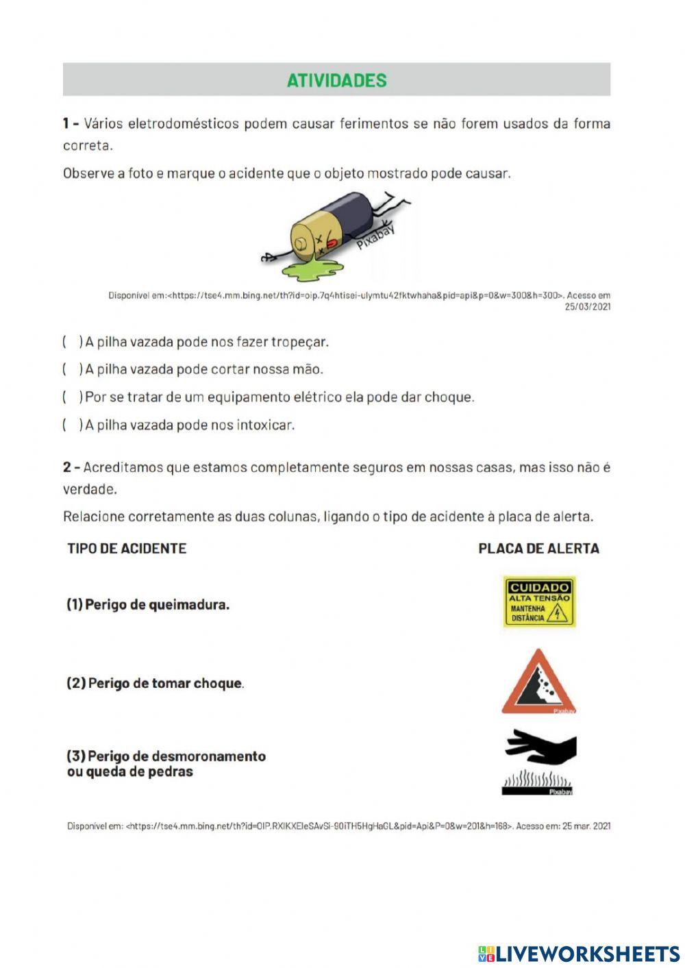 PET 2 - Ciências - semana 3 worksheet | Live Worksheets