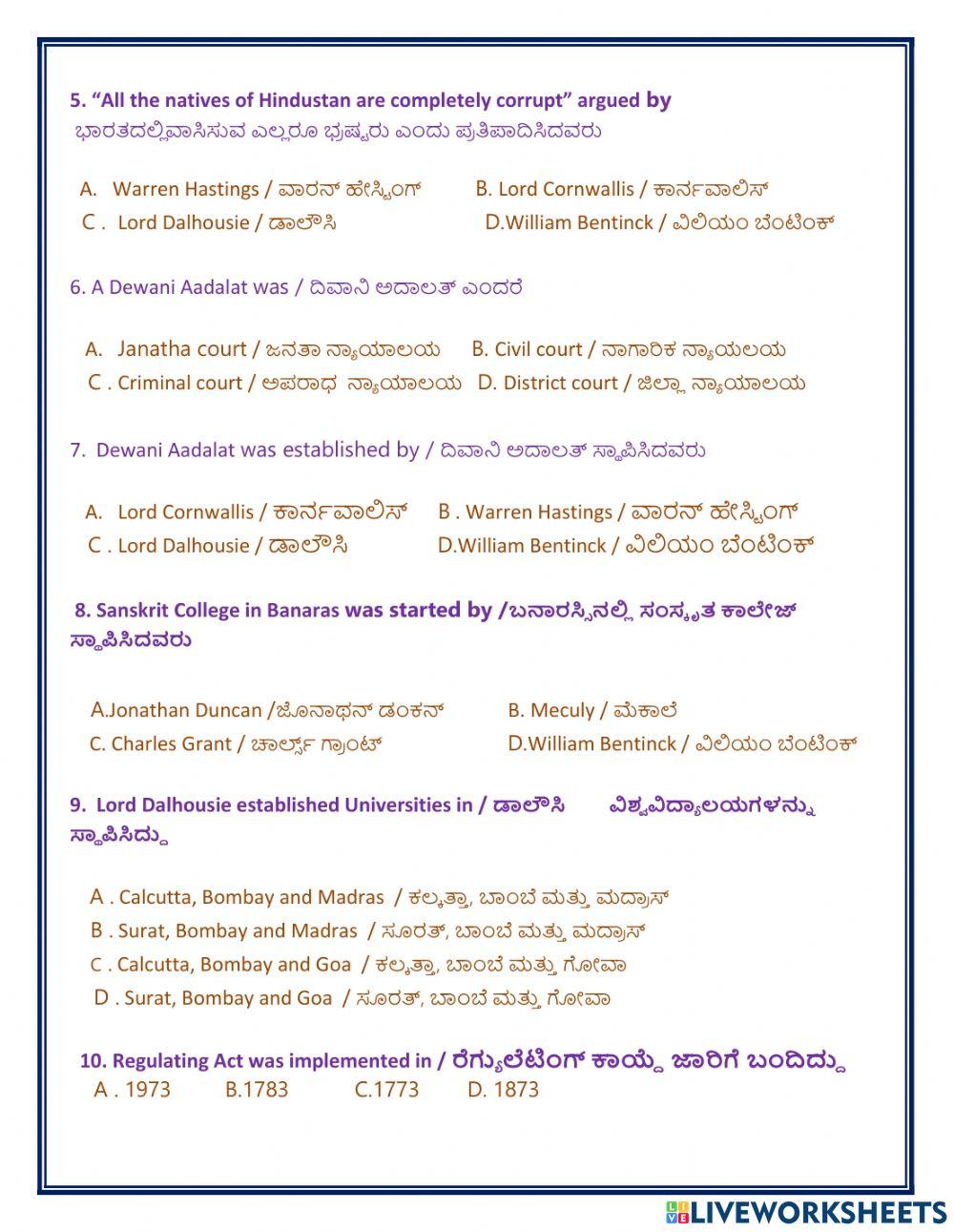 Worksheet 3 Social Science worksheet | Live Worksheets