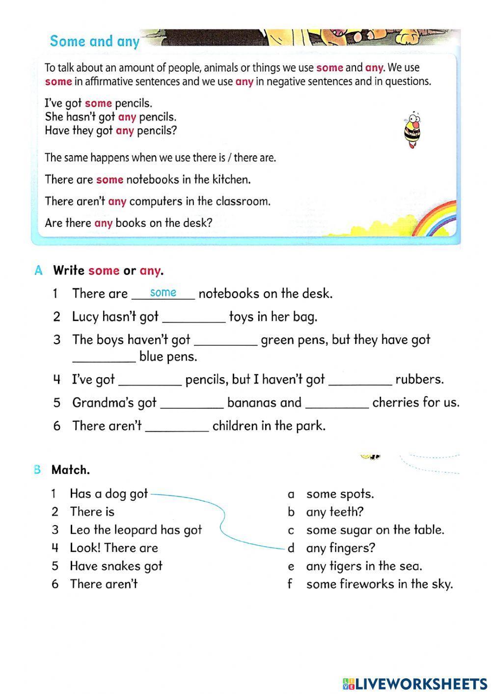 Some any | Free Interactive Worksheets | 1075717