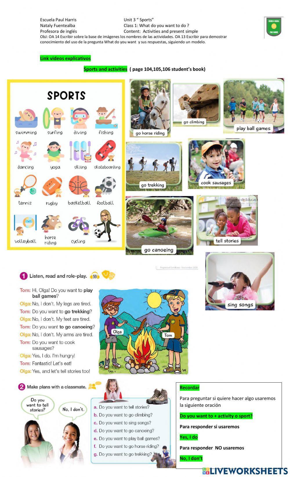 Class 1 unit 3 4th grade worksheet | Live Worksheets