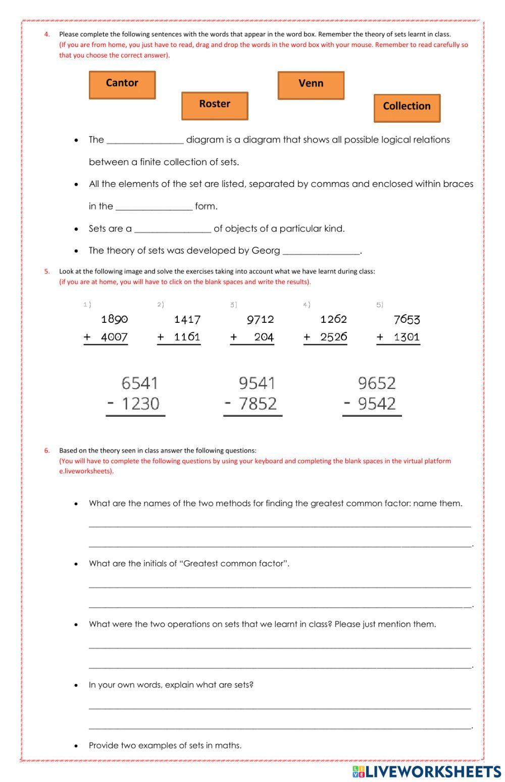 Exam- maths 2ND TERM worksheet | Live Worksheets