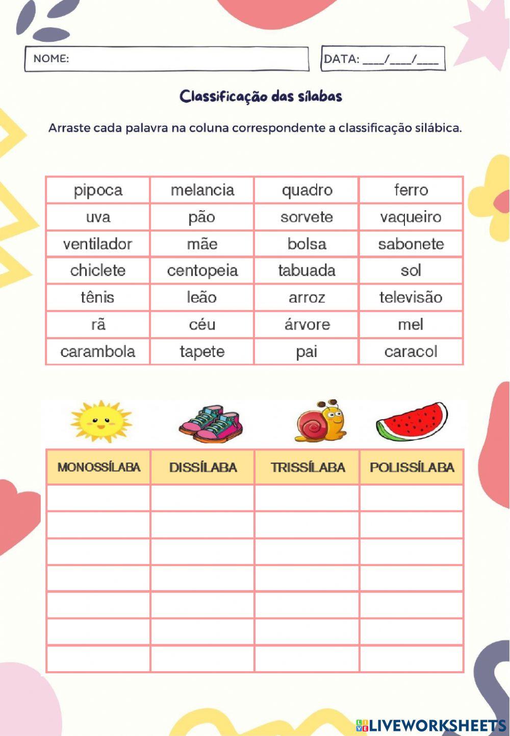 monossilaba dissilaba trissilaba polissilaba