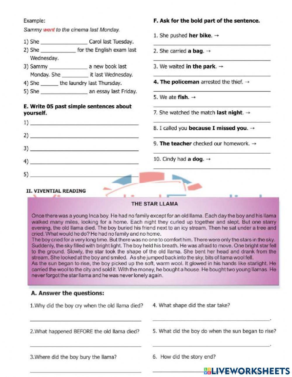 B4-vivential practice 1 worksheet | Live Worksheets