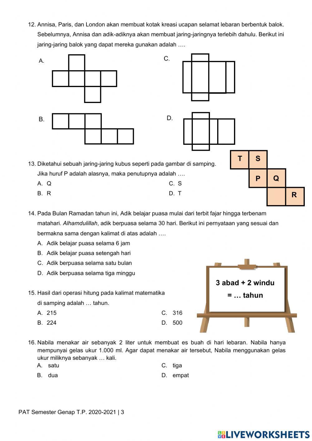 Mtk interactive activity for 5 | Live Worksheets