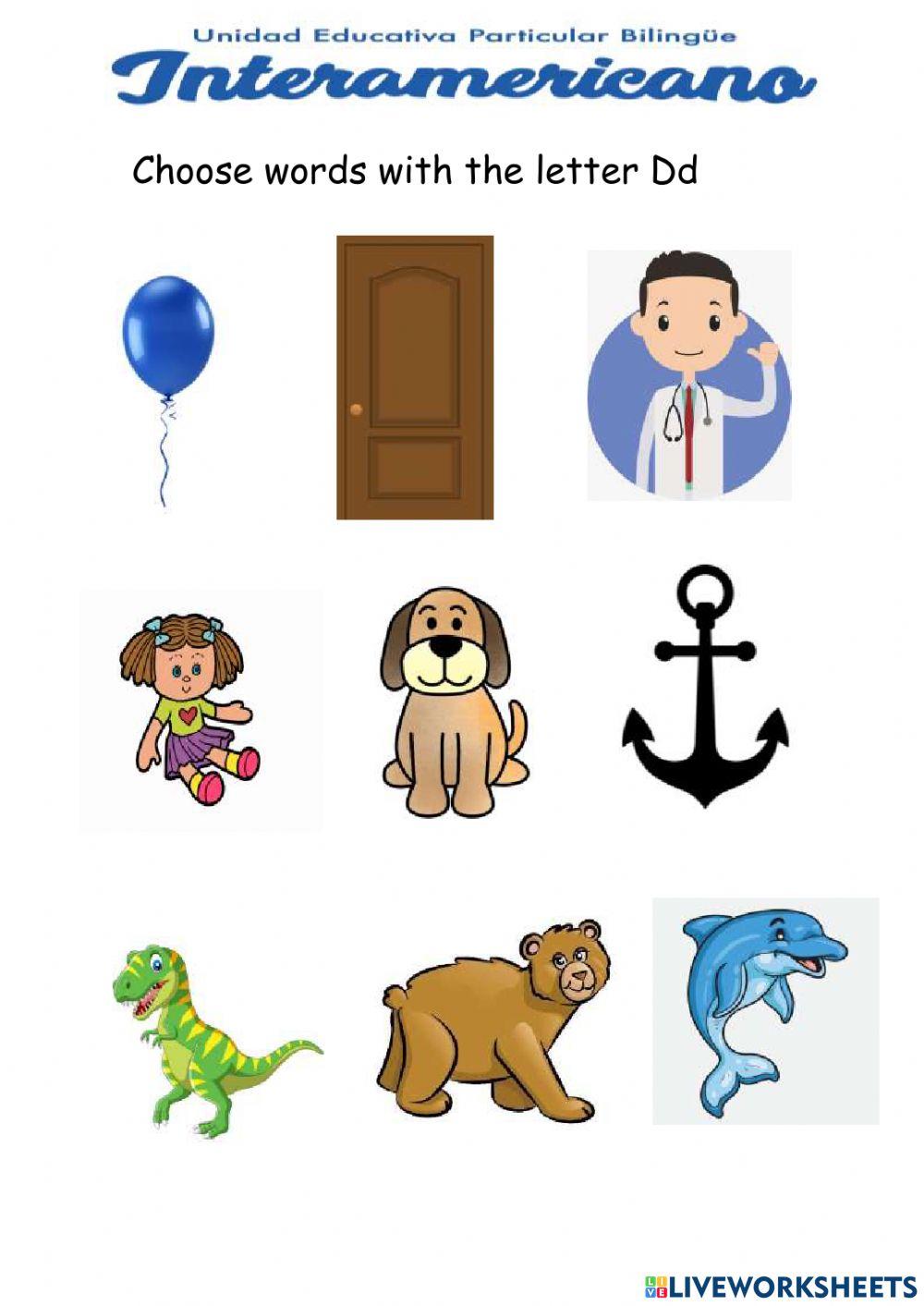 Letters c and d interactive worksheet | Live Worksheets