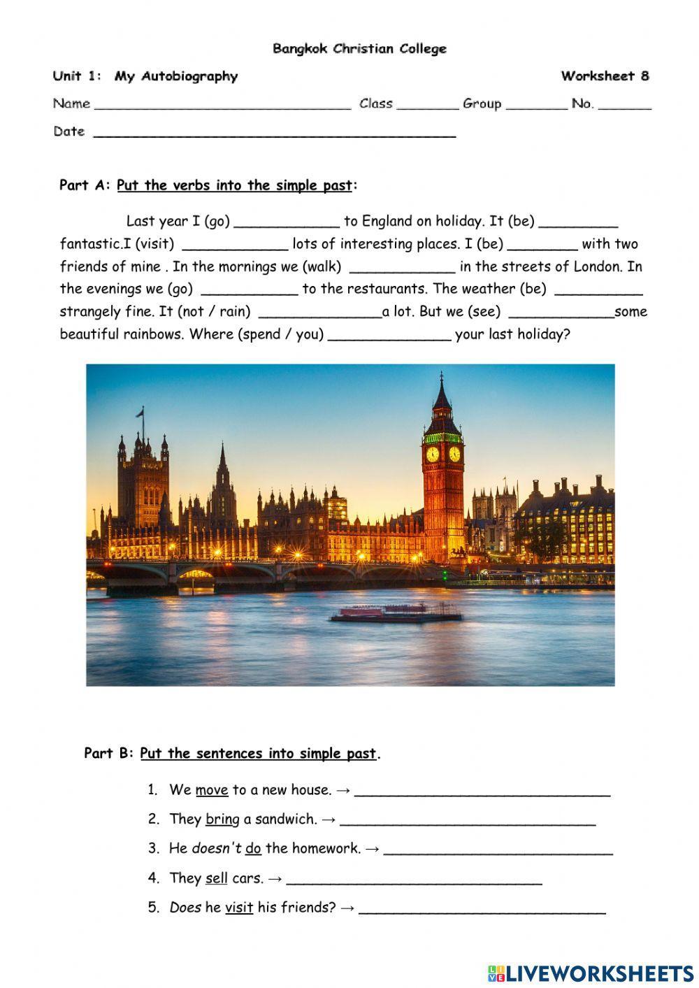 Unit 1: Worksheet 8 | LiveWorksheets | 1077633