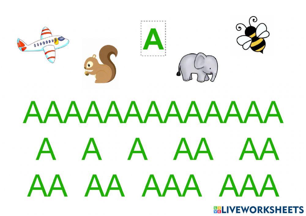 Vocal A online exercise for 3 años | Live Worksheets