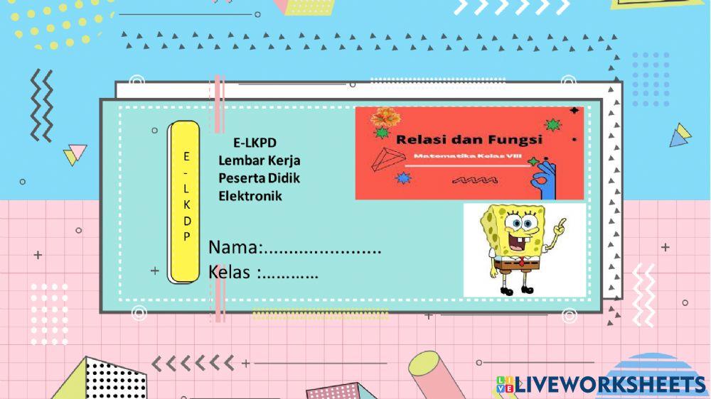 3081558 | E-LKPD RELASI DAN FUNGSI(Kelas VIII)