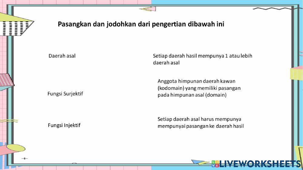 3081558 | E-LKPD RELASI DAN FUNGSI(Kelas VIII)