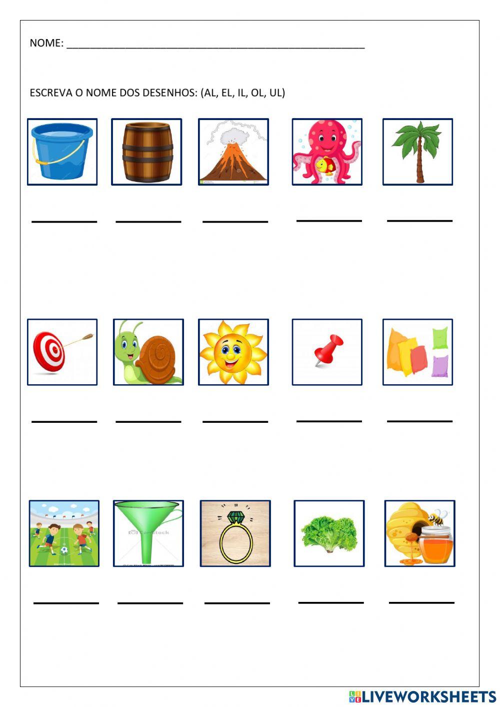 Letra L online activity for 2° ANO | Live Worksheets