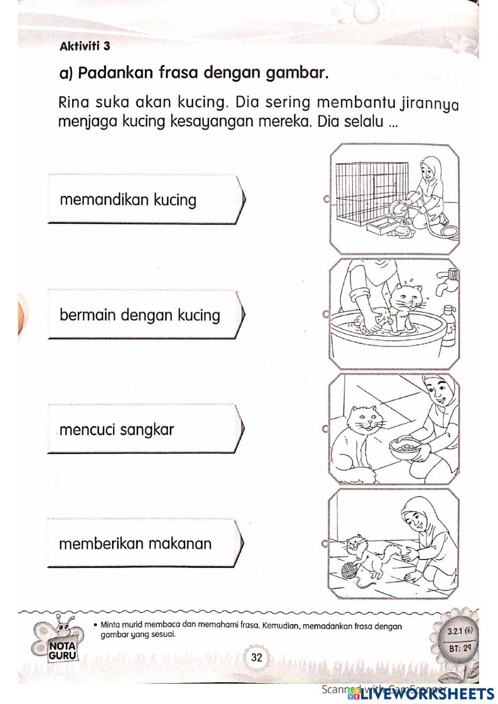 Frasa Tahun 1 Worksheet Live Worksheets