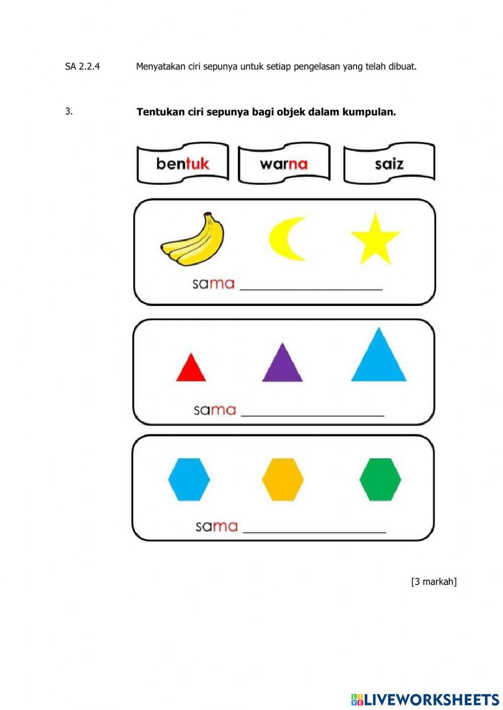 Soalan 3 worksheet | Live Worksheets
