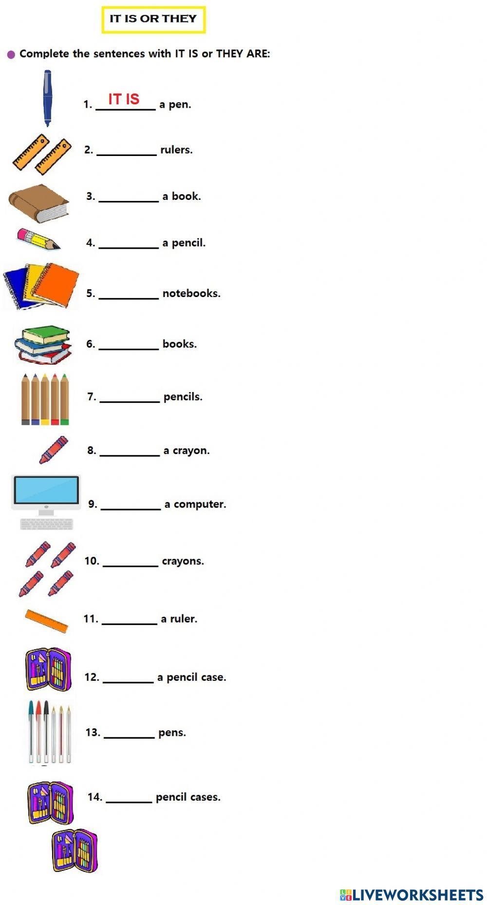 It Is And They Are Interactive Worksheet Live Worksheets it-is-and-they-are-interactive-worksheet-live-worksheets