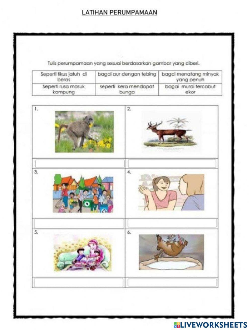 Latihan Perumpamaan Tahun 3 oleh Cikgu Fadhlina Binti Hamzah online ...