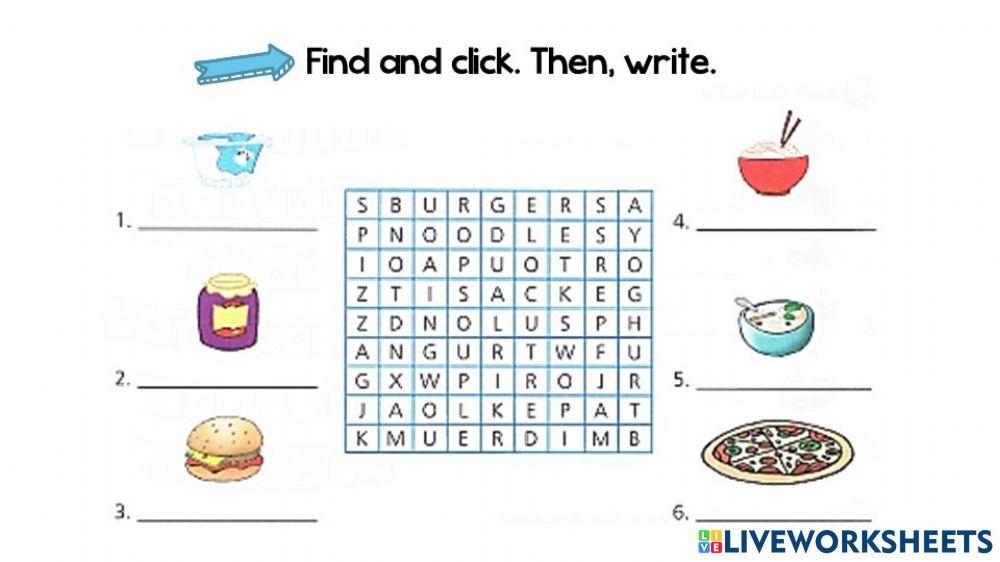 Food Please (3) worksheet | Live Worksheets