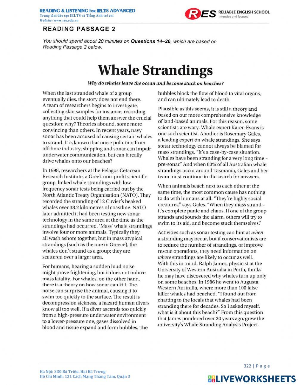 Mock Test 5 Reading Section 2 worksheet | Live Worksheets