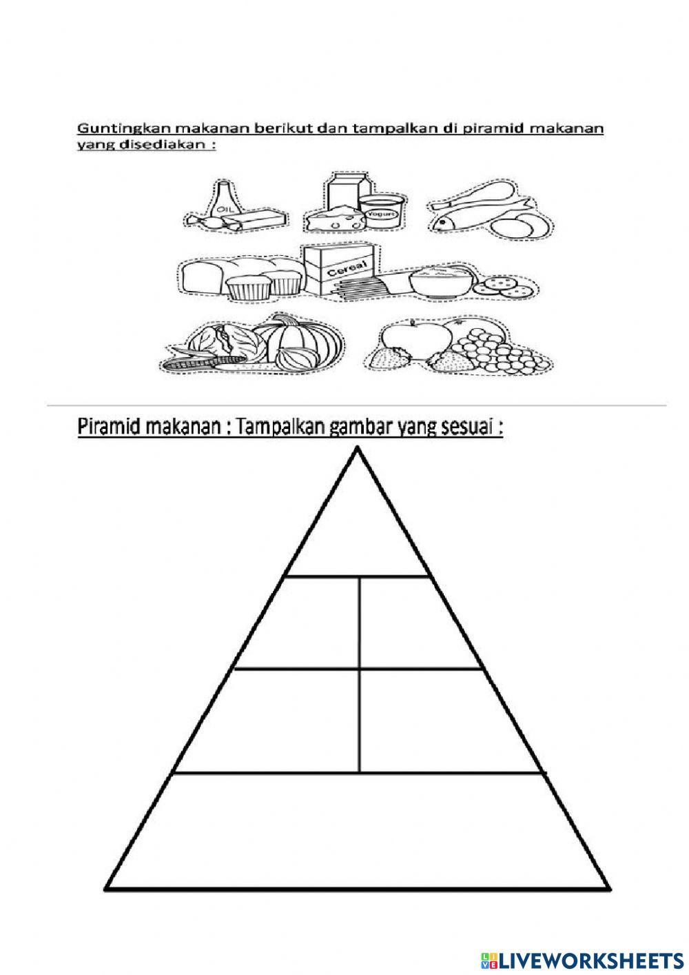 Tema makanan worksheet | Live Worksheets