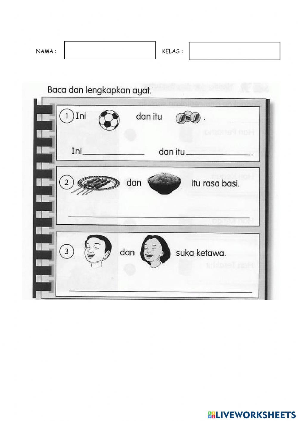 Sseronoknya bercuti worksheet | Live Worksheets