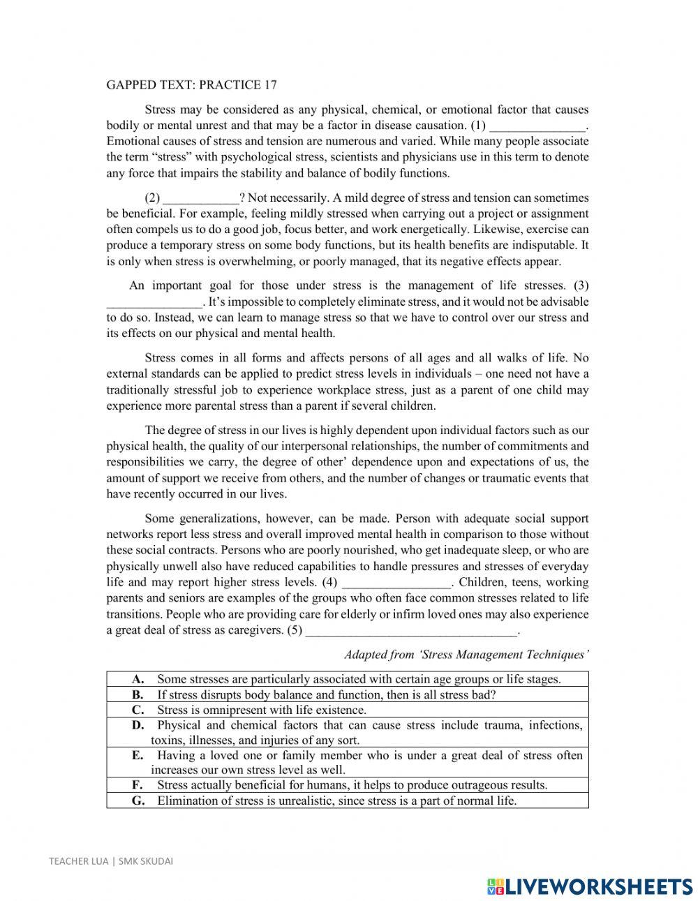 1081413 | MUET Gapped Text (17) | Yclua | LiveWorksheets