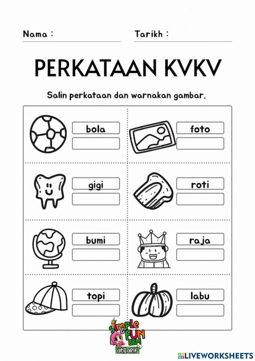 Kvkv | Free Interactive Worksheets | 1081649