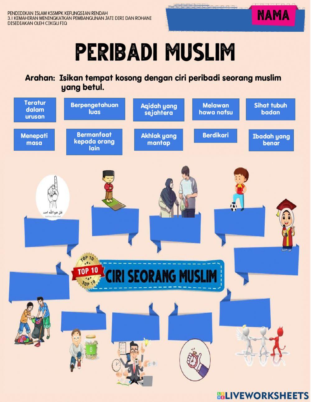 Peribadi Muslim worksheet | Live Worksheets