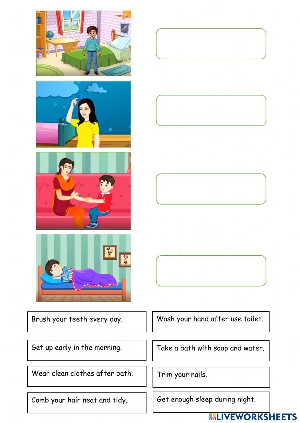 Cleanliness | Free Interactive Worksheets | 1082036