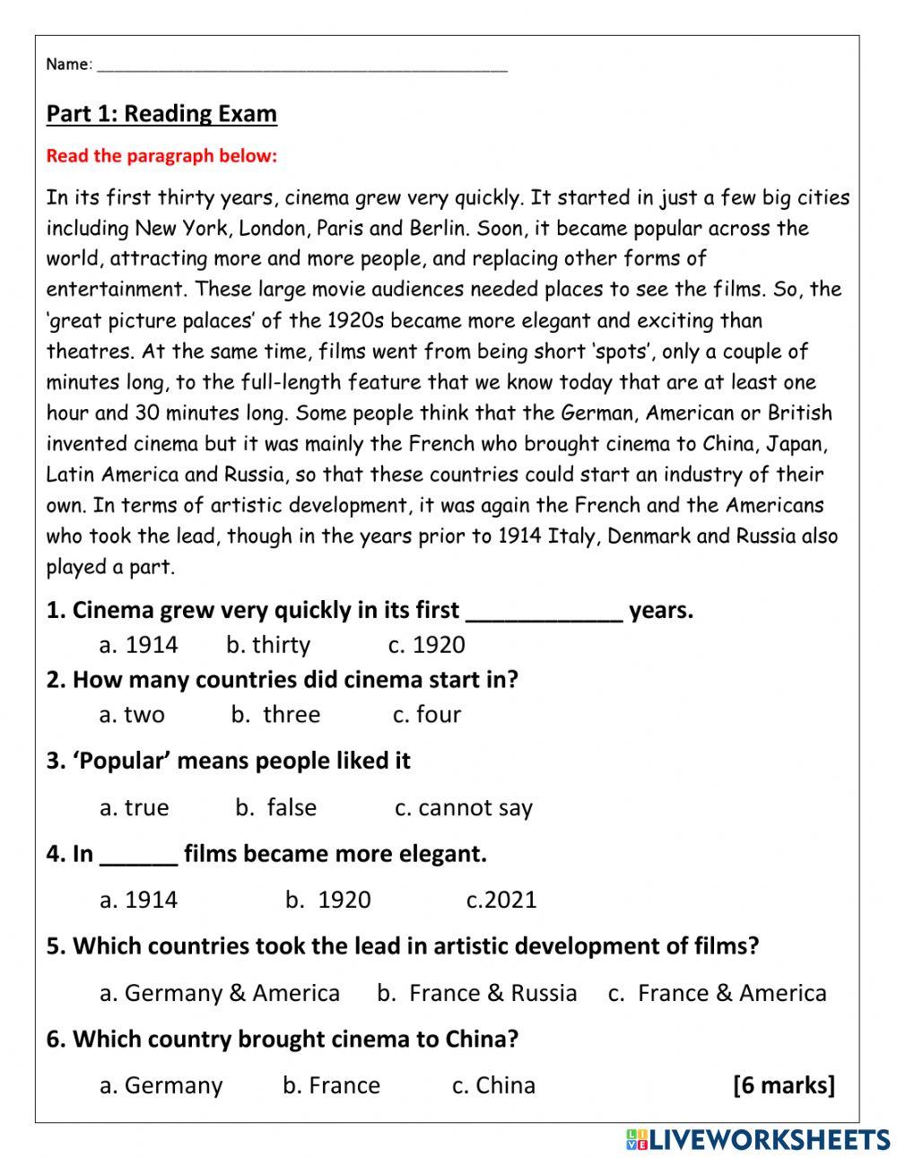 SEN 6710352 | Richard Lawson | Live Worksheets