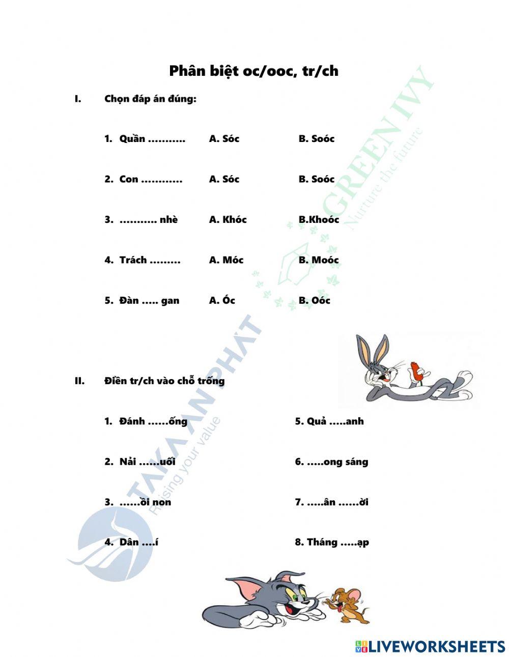 Phân biệt oc-ooc, tr-ch 1082501 | takaanphat01 | Live