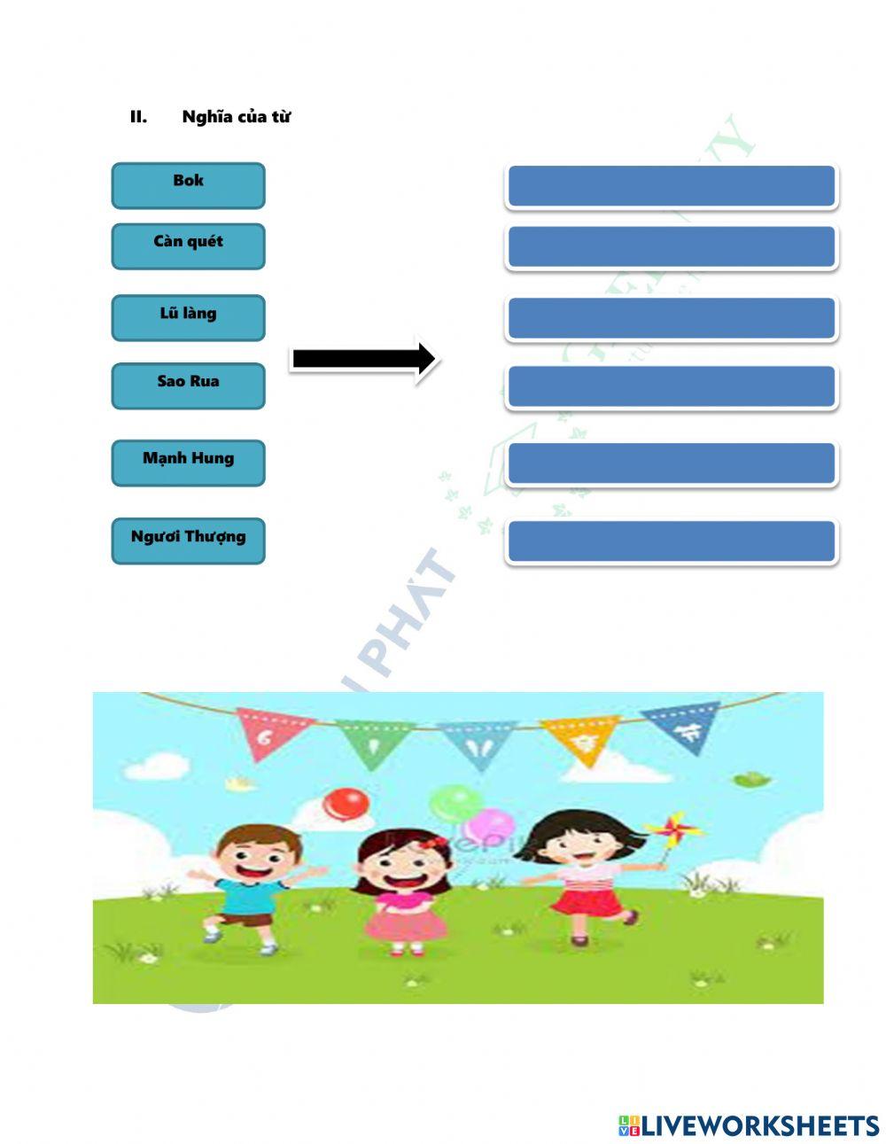 Người con của tây nguyên worksheet | Live Worksheets
