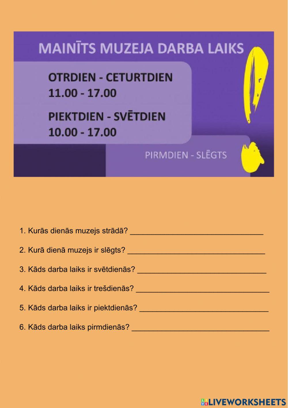 Plakāta apraksts-3 online exercise for | Live Worksheets