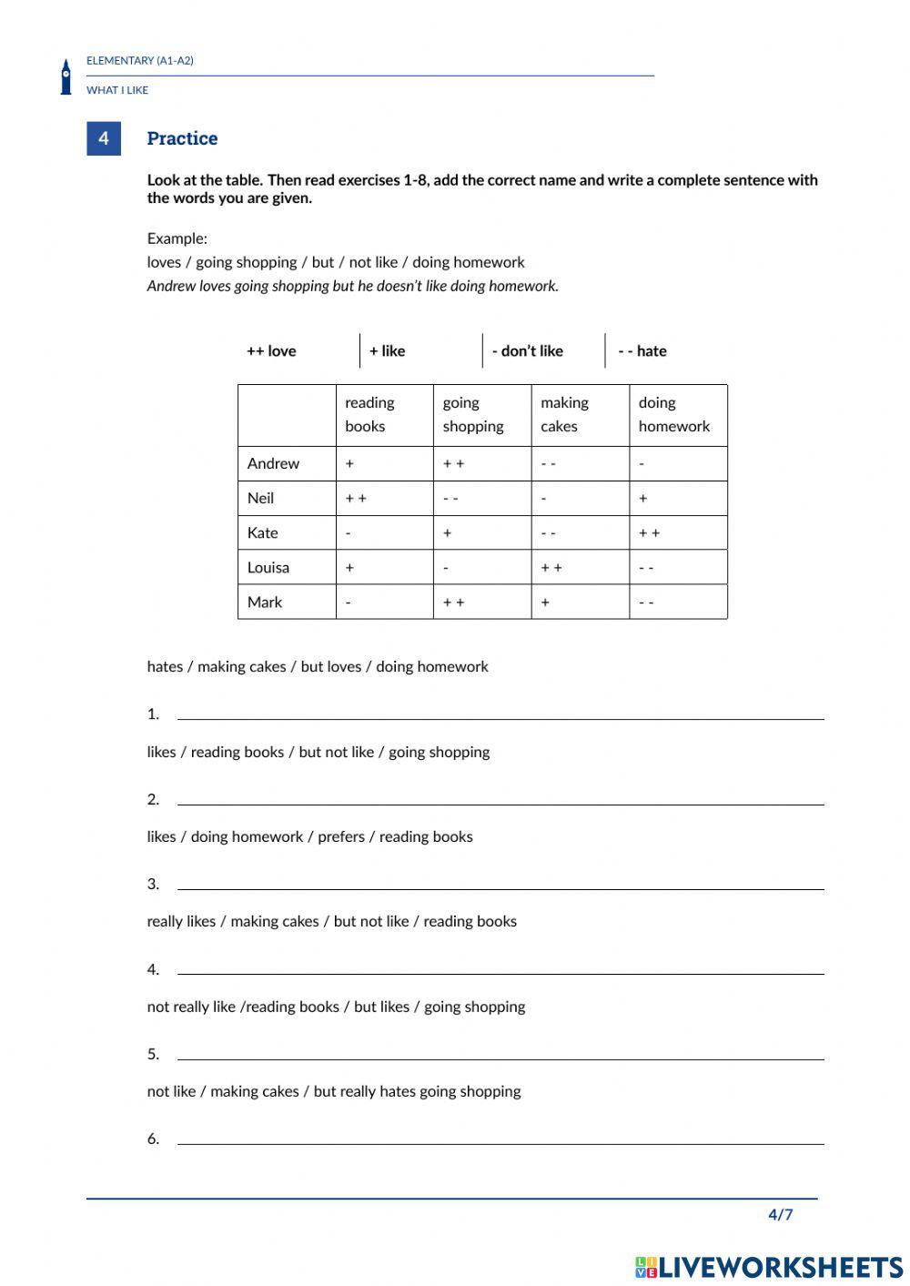 What I Like (like, love, hate, prefer) 6632253