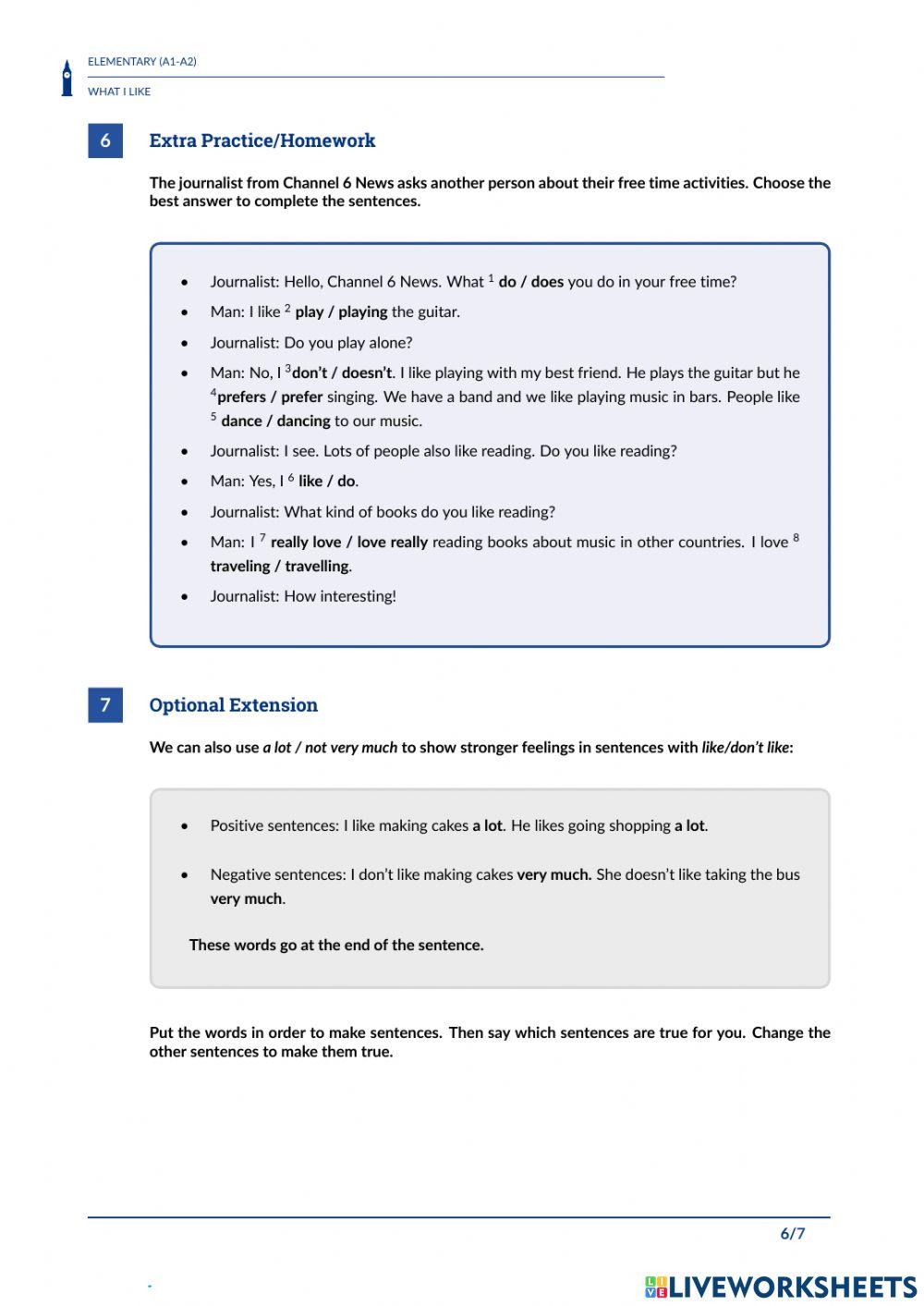 What I Like (like, love, hate, prefer) 6632253