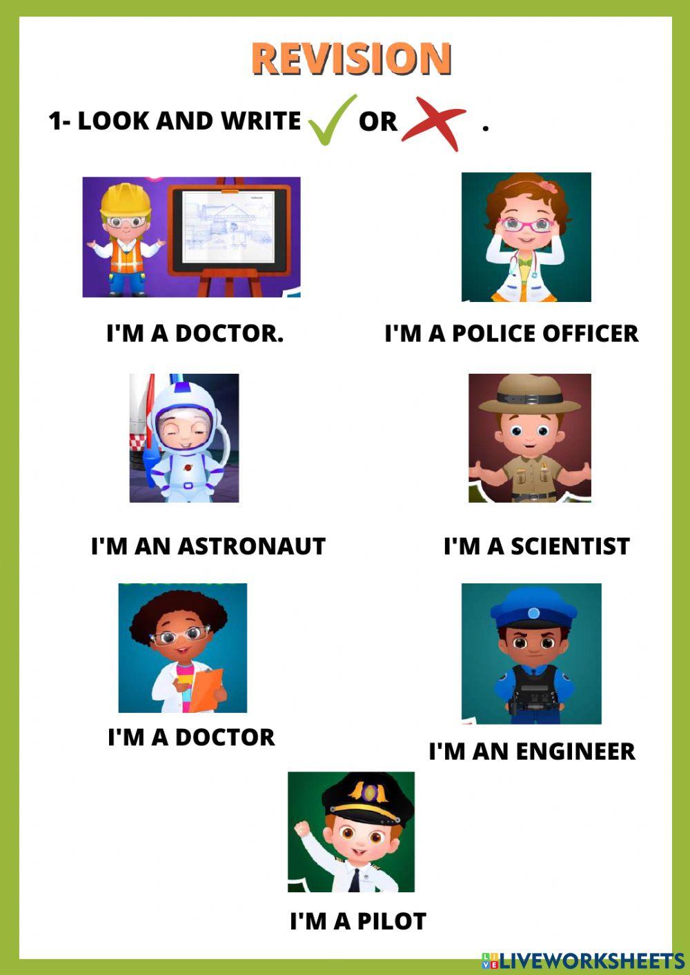 Professions | Free Interactive Worksheets | 1082858