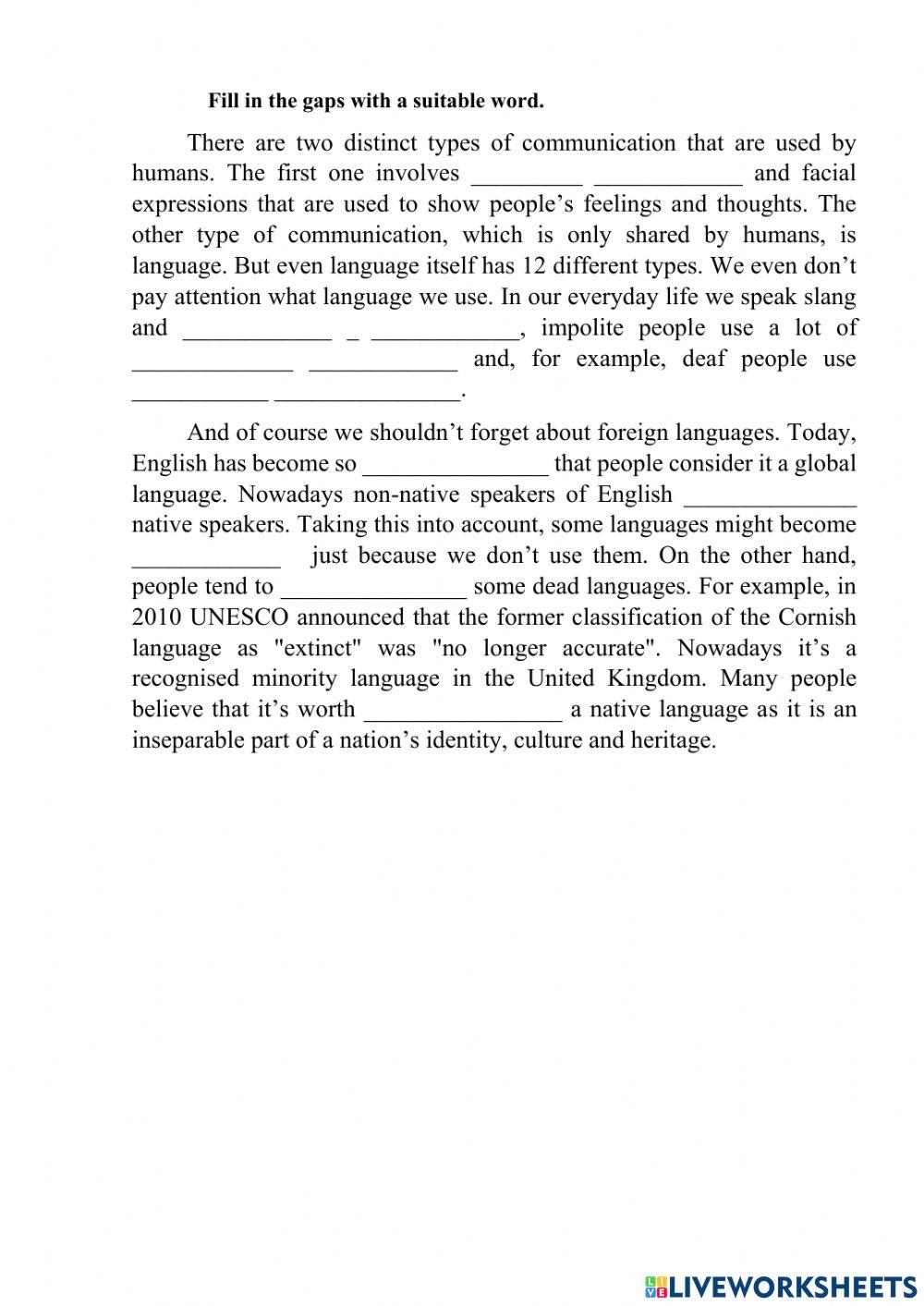 1083062 | Languages | lalazzycat | LiveWorksheets